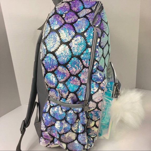 Justice | Accessories | Justice L Girls Mermaid Sequins Backpack ...